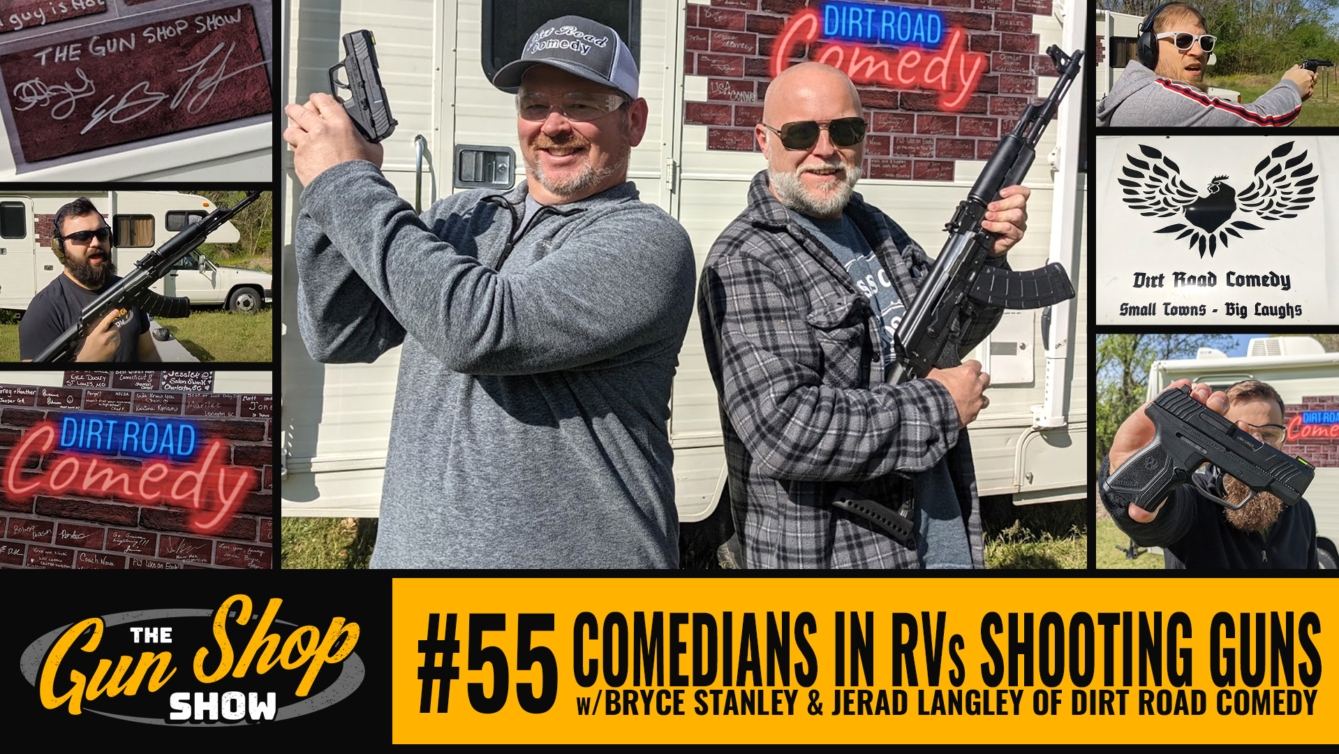 The Gun Shop Show #55 Comedians in RVs Shooting Guns - The Gun Shop Show